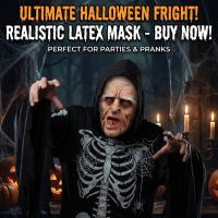 China Hyper-Realistic Old Man Zombie Latex Mask - Premium Quality Latex Halloween Mask One Size Fits Most for sale