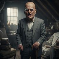 China Hyper-Realistic Old Man Zombie Latex Mask - Premium Quality Latex Halloween Mask One Size Fits Most for sale