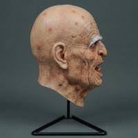 China Hyper-Realistic Old Man Zombie Latex Mask - Premium Quality Latex Halloween Mask One Size Fits Most for sale