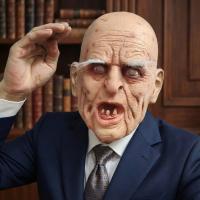 China Hyper-Realistic Old Man Zombie Latex Mask - Premium Quality Latex Halloween Mask One Size Fits Most for sale