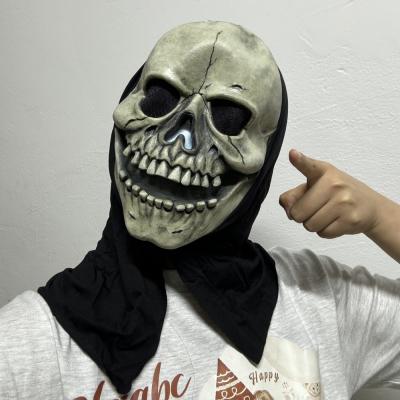 China 3D Stereo Ghost Mask Full Face Cover Breathable Latex Mask for Halloween Cosplay for sale