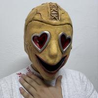 China Creepy Heart Eyes Slasher Mask with Grin, Realistic Yellow Horror Latex Mask for Halloween Cosplay Costume Party Props for sale