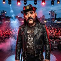 China Lemmy Kilmister Latex Mask for Immersive Role Play and Theatrical Productions - One Size Fit Most for sale