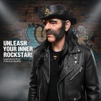 China Lemmy Kilmister Latex Mask for Immersive Role Play and Theatrical Productions - One Size Fit Most for sale