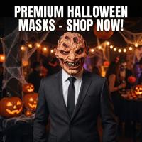 China Premium Pure Latex Horror Mask with Hyper-Realistic Details and Full Head Coverage for Halloween Cosplay for sale