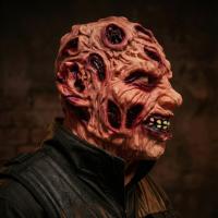 China Premium Pure Latex Horror Mask with Hyper-Realistic Details and Full Head Coverage for Halloween Cosplay for sale