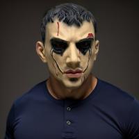 China Latex Material Clown Mask with Colorful Designs and One Size Fits Most for Costume Parties for sale