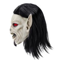 China Handcrafted Latex Demon Mask One Size Fits Most for Halloween and Theatrical Events for sale