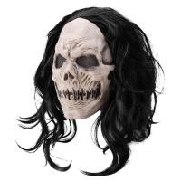 China Customizable Latex Demon Mask for Halloween and Theatrical Use with One Size Fits Most Design for sale