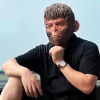 China Patygr Professional Hyper-Realistic Brown Ape Mask - Handcrafted Mythical Monkey Warrior SFX Headgear for Cosplay & Film for sale
