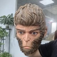China Patygr Professional Hyper-Realistic Brown Ape Mask - Handcrafted Mythical Monkey Warrior SFX Headgear for Cosplay & Film for sale