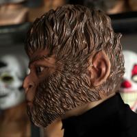 China Patygr Professional Hyper-Realistic Brown Ape Mask - Handcrafted Mythical Monkey Warrior SFX Headgear for Cosplay & Film for sale