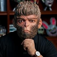China Patygr Professional Hyper-Realistic Brown Ape Mask - Handcrafted Mythical Monkey Warrior SFX Headgear for Cosplay & Film for sale