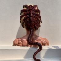 China Realistic Parasite Creature Latex Mask Full Head Horror Cosplay Mask Alien Monster Halloween Costume Prop for sale