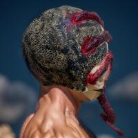 China Realistic Parasite Creature Latex Mask Full Head Horror Cosplay Mask Alien Monster Halloween Costume Prop for sale