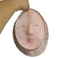 China Surreal Human Face Bucket Hat Mask, Novelty Creepy Upside Down Face Mask with Stitches, Weird Art Props for Cosplay Costume Party for sale