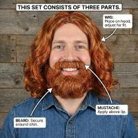 China Realistic Red Beard Viking Latex Mask, Full Head Adult Costume Mask for Halloween Cosplay, Medieval Warrior Themed Party, LARP Masquerade & Role Play Events for sale