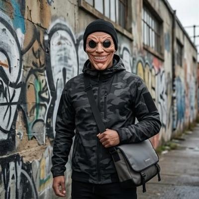 China Scary Smiley Latex Mask with Protective Goggles and Adjustable Straps for Halloween and Cosplay for sale