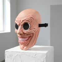 China Scary Smiley Latex Mask with Protective Goggles and Adjustable Straps for Halloween and Cosplay for sale