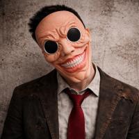 China Scary Smiley Latex Mask with Protective Goggles and Adjustable Straps for Halloween and Cosplay for sale