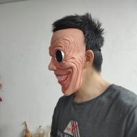 China Scary Smiley Latex Mask with Protective Goggles and Adjustable Straps for Halloween and Cosplay for sale