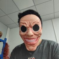 China Scary Smiley Latex Mask with Protective Goggles and Adjustable Straps for Halloween and Cosplay for sale