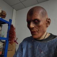 China Scarred Zombie Latex Mask with Symbol Tattoo - Lightweight 300g Halloween Horror Mask for sale