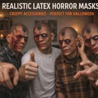 China Scarred Zombie Latex Mask with Symbol Tattoo - Lightweight 300g Halloween Horror Mask for sale