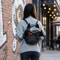 China Programmable LED Display Bat Backpack, Carbon Fiber Hard Shell, Customizable Expression, Bluetooth App Control for Tech Lovers for sale