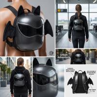 China Programmable LED Display Bat Backpack, Carbon Fiber Hard Shell, Customizable Expression, Bluetooth App Control for Tech Lovers for sale