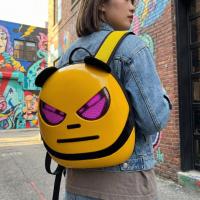 China Smart LED Display Backpack for Girls and Teens, Customizable Eye Light-Up Crossbody Bag with Graffiti Style for sale