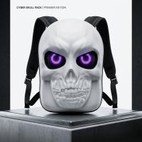 China Custom LED Display Skull Backpack with Programmable RGB Eye Animations, Waterproof ABS + PC Hard Shell, and Bluetooth High-Speed Sync for sale