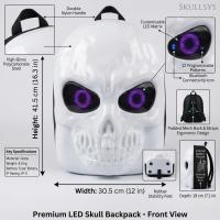China Custom LED Display Skull Backpack with Programmable RGB Eye Animations, Waterproof ABS + PC Hard Shell, and Bluetooth High-Speed Sync for sale