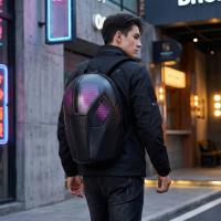 China Programmable LED Backpack with Waterproof ABS + PC Hard Shell and USB Power Bank Compatibility for Festivals and Safety for sale