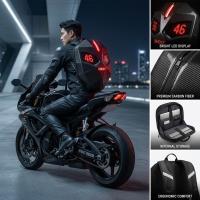 China Cyberpunk Hardshell Smart LED Backpack with Dual Programmable Screens, App Control, Perfect for Commuting and Tech Enthusiasts - SKY RIDER for sale