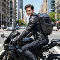 China Cyberpunk Hardshell Smart LED Backpack with Dual Programmable Screens, App Control, Perfect for Commuting and Tech Enthusiasts - SKY RIDER for sale