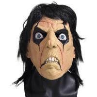 China Realistic Classic Rocker Latex Full Head Mask - Gory Horror Singer Style with Wig for sale