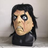 China Realistic Classic Rocker Latex Full Head Mask - Gory Horror Singer Style with Wig for sale