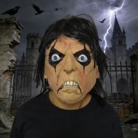 China Realistic Classic Rocker Latex Full Head Mask - Gory Horror Singer Style with Wig for sale