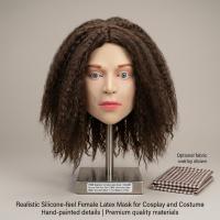 China Realistic Latex Woman Mask with Wig for Cosplay, Fancy Dress Party, and Pranks - Natural Look for sale
