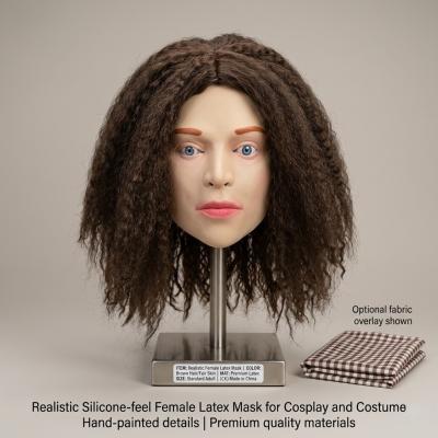 China Realistic Latex Woman Mask with Wig for Cosplay, Fancy Dress Party, and Pranks - Natural Look for sale