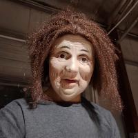 China Realistic Old Man Woman Mask, Latext Wrinkle Grandma Face, Halloween Party, Carnival Prop for sale