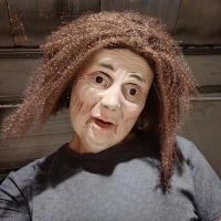 China Realistic Old Man Woman Mask, Latext Wrinkle Grandma Face, Halloween Party, Carnival Prop for sale