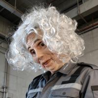 China Realistic Old Man Woman Mask, Latext Wrinkle Grandma Face, Halloween Party, Carnival Prop for sale
