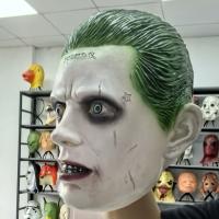 China Realistic Green Hair Creepy Clown Mask - Scary Latex Villain Face Helmet for Cosplay & Halloween Party for sale