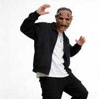 China Horned Demon Latex Mask Scary Orc Monster Headgear Creepy Devil Face Mask for Halloween Cosplay Party Masquerade Costume for sale