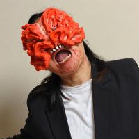 China Bloody Red Fungus Mask For Halloween, Horror Cosplay Prop Mask For Costume Party, Fungal Infected Latex Mask For Men & Women, Red, One Size for sale