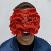 China Bloody Red Fungus Mask For Halloween, Horror Cosplay Prop Mask For Costume Party, Fungal Infected Latex Mask For Men & Women, Red, One Size for sale