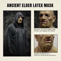 China Realistic Ultra-Creepy Wrinkled Old Man Latex Mask, Elderly Face Cover for Halloween Costume & Pranks for sale