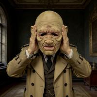 China Realistic Ultra-Creepy Wrinkled Old Man Latex Mask, Elderly Face Cover for Halloween Costume & Pranks for sale